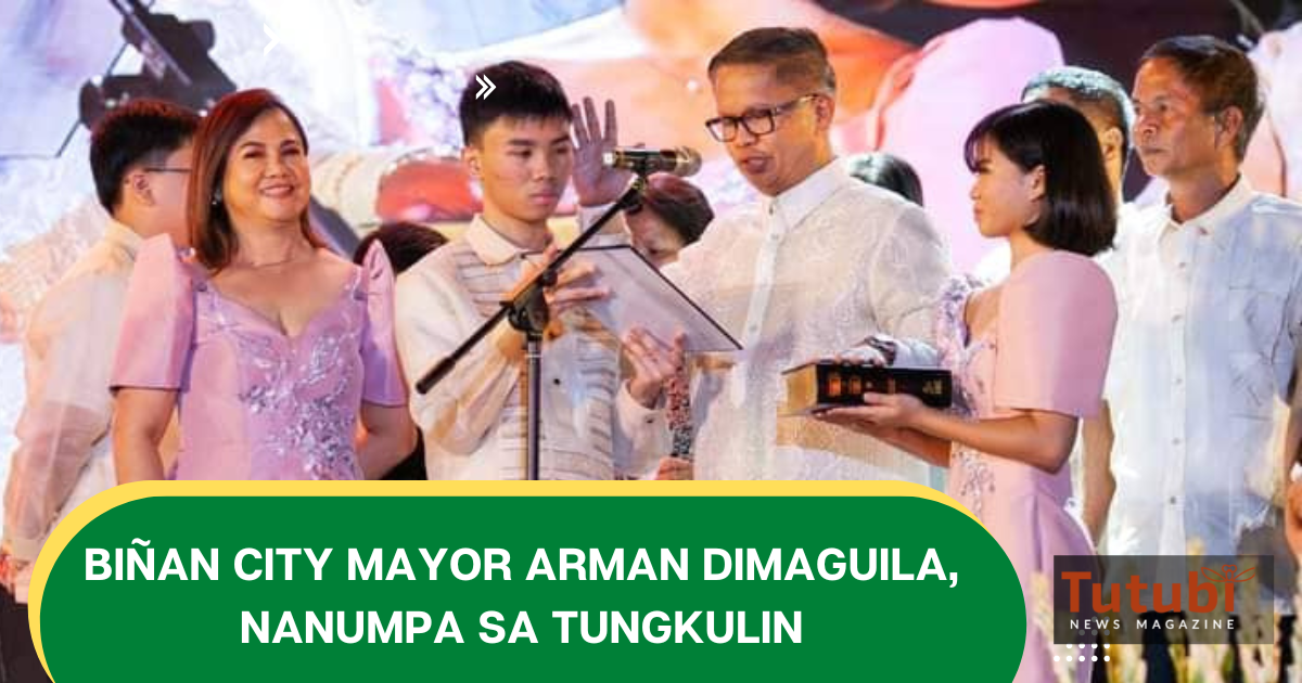 Biñan City Mayor Arman Dimaguila, nanumpa sa tungkulin - Tutubi News