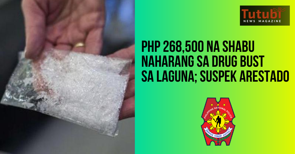 PHp 268,500 na shabu naharang sa drug bust sa Laguna Worth of Shabu ...