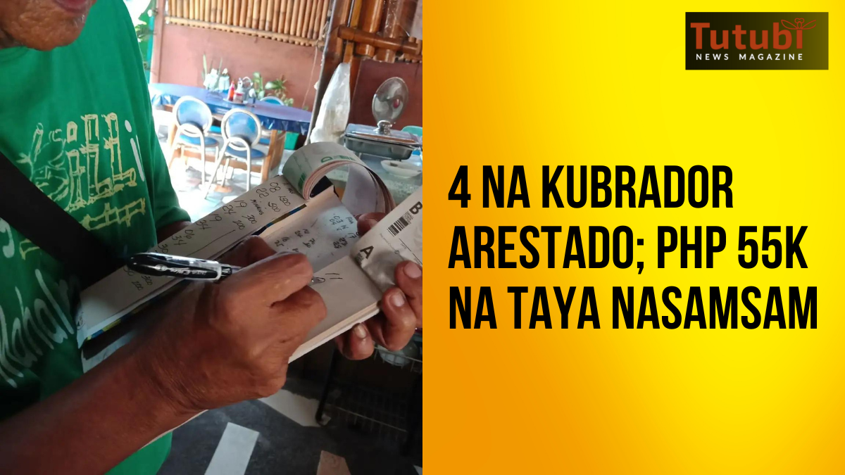 4 na kubrador arestado; Php 55K na taya nasamsam - Tutubi News
