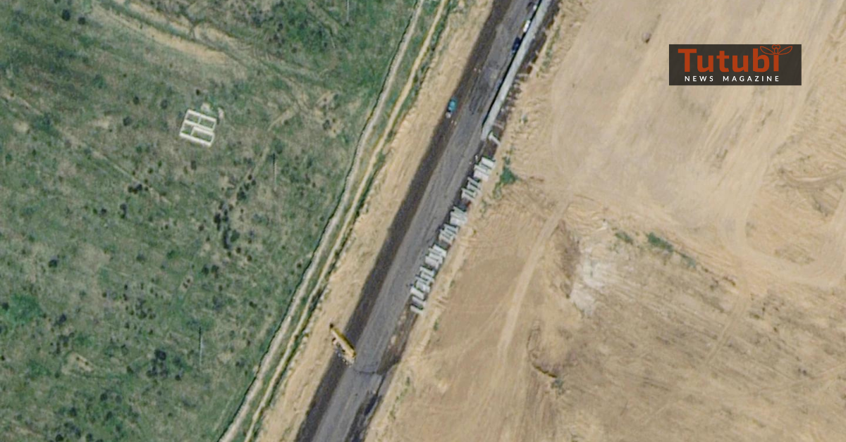 Satellite images shows Egypt's construction of a barrier near the Gaza ...