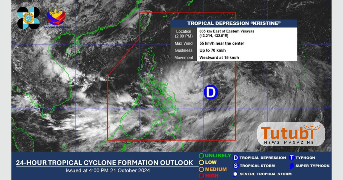 PAGASA warns tropical depression Kristine may strengthen into typhoon ...