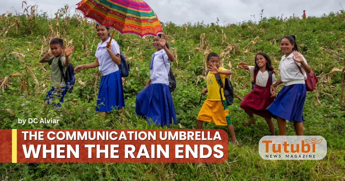 The communication umbrella: On the days when the rain ends and steps ...
