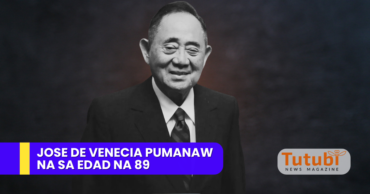Former House Speaker Jose de Venecia pumanaw sa edad na 89 - Tutubi News