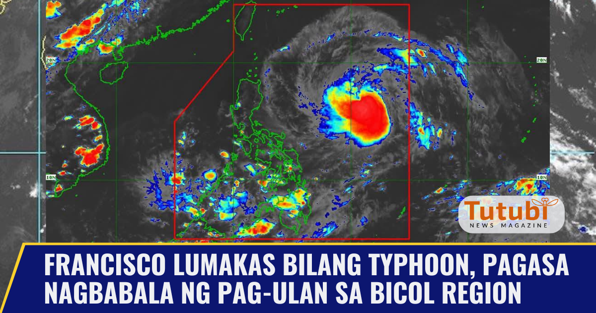 Francisco lumakas bilang typhoon; trough magdadala ng ulan sa Bicol ...